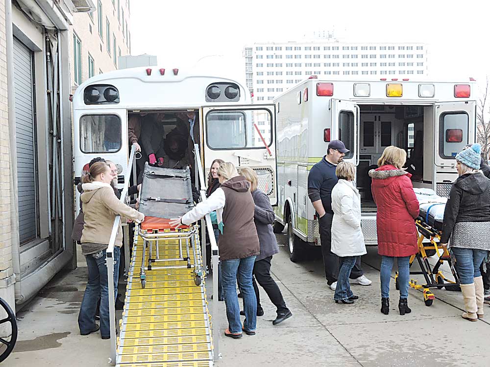 Practicing patient evacuation | News, Sports, Jobs - Minot Daily News